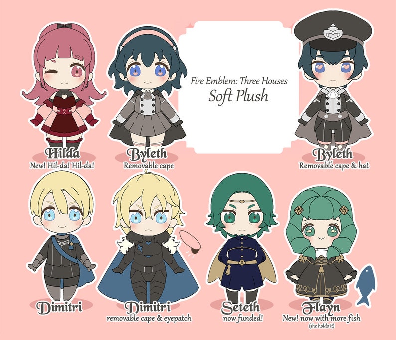Fire Emblem Three Houses Plush Doll dimitri Byleth Seteth - Etsy