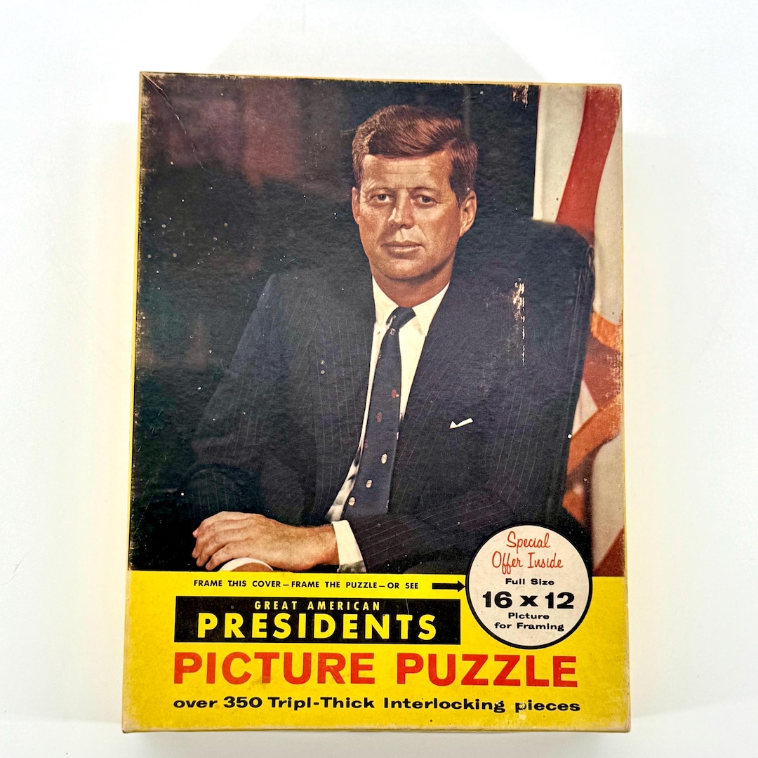 Vintage President John F. Kennedy JFK 12x16 1960’s Puzzle Game - Etsy