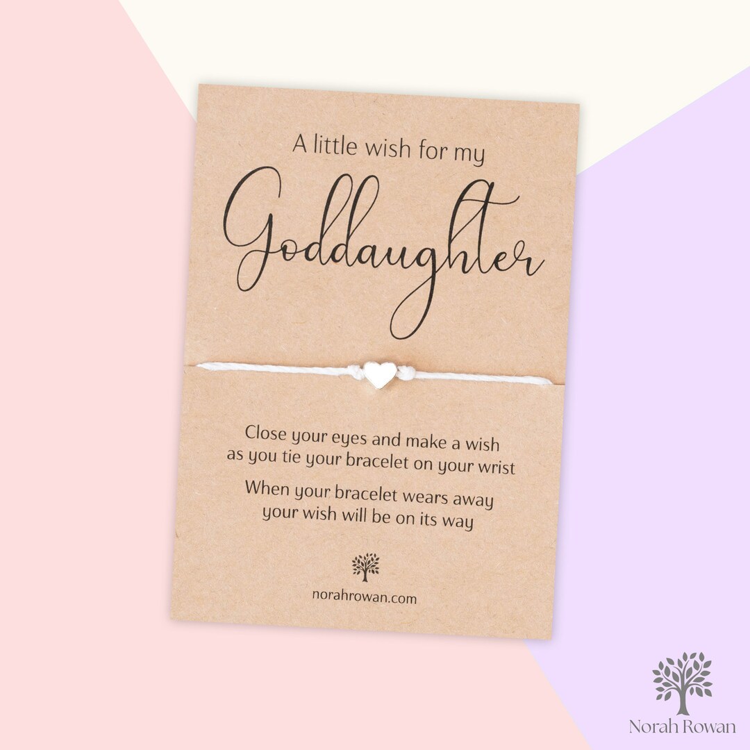 Goddaughter Wish Bracelet, Goddaughter Card, Goddaughter Gift ...