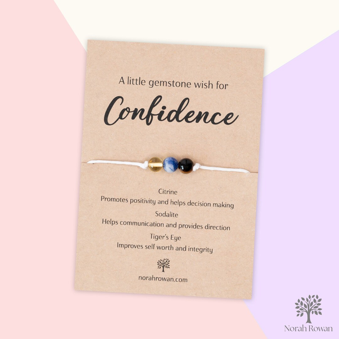 Confidence Gemstone Wish Bracelet, Self Confidence Friendship Bracelet ...