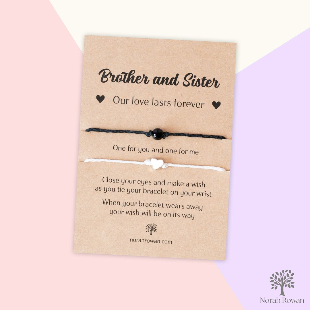 Brother and Sister Wish Bracelet, Matching Bracelets for Brother and ...