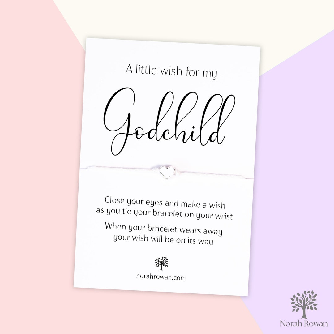 Godchild Wish Bracelet, Godchild Card, Godchild Gift, Godson Friendship ...