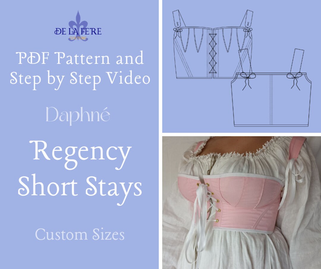 PDF Pattern | Regency Short Stays Corset DAPHNE - Etsy