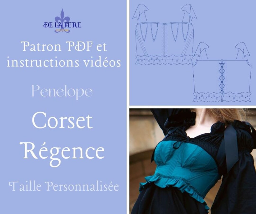PDF Pattern | Regency/first Empire Corset PENELOPE - Etsy
