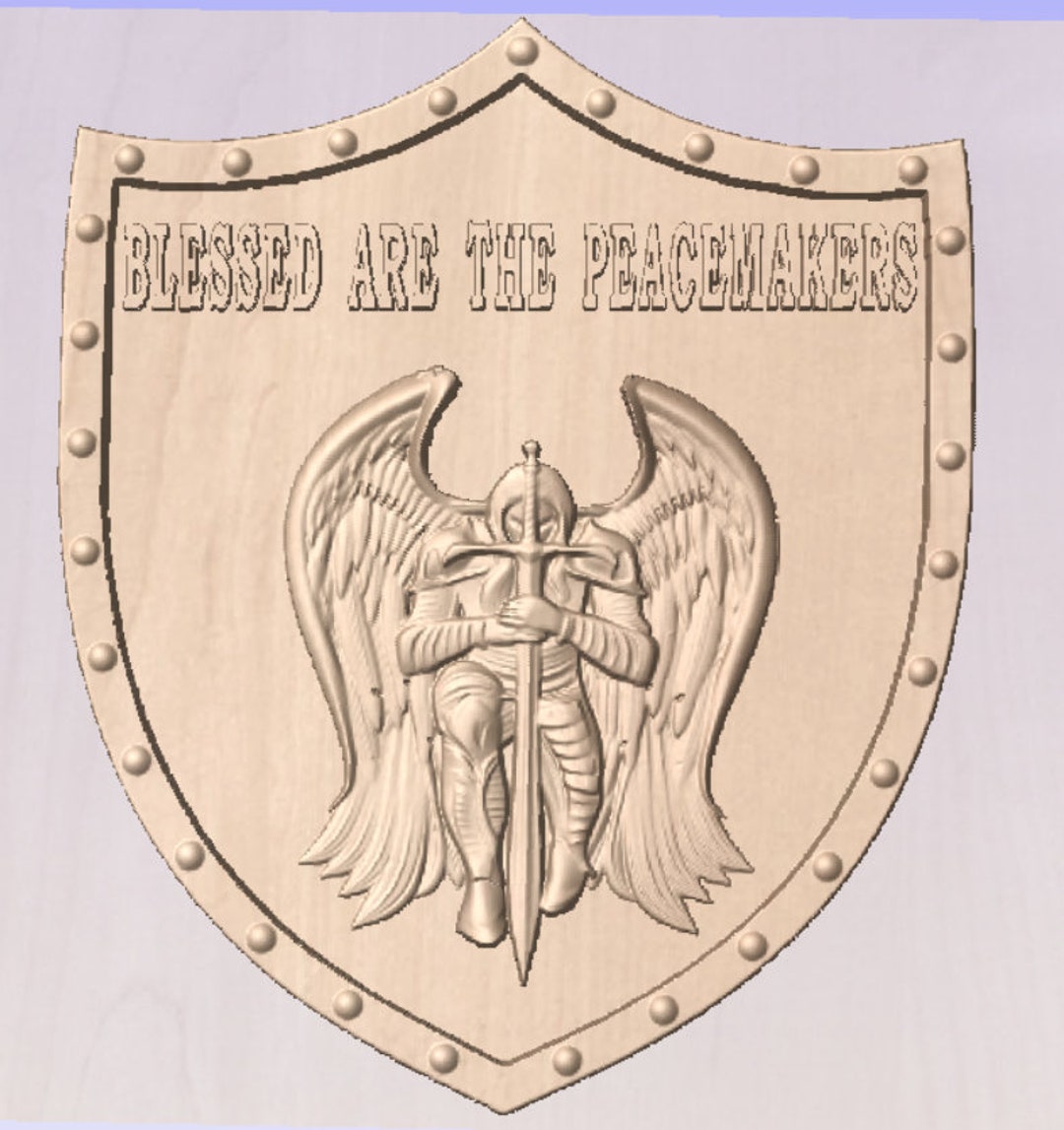 St. Michael's Blessed Are the Peacemakers SHIELD STL Download File-no ...