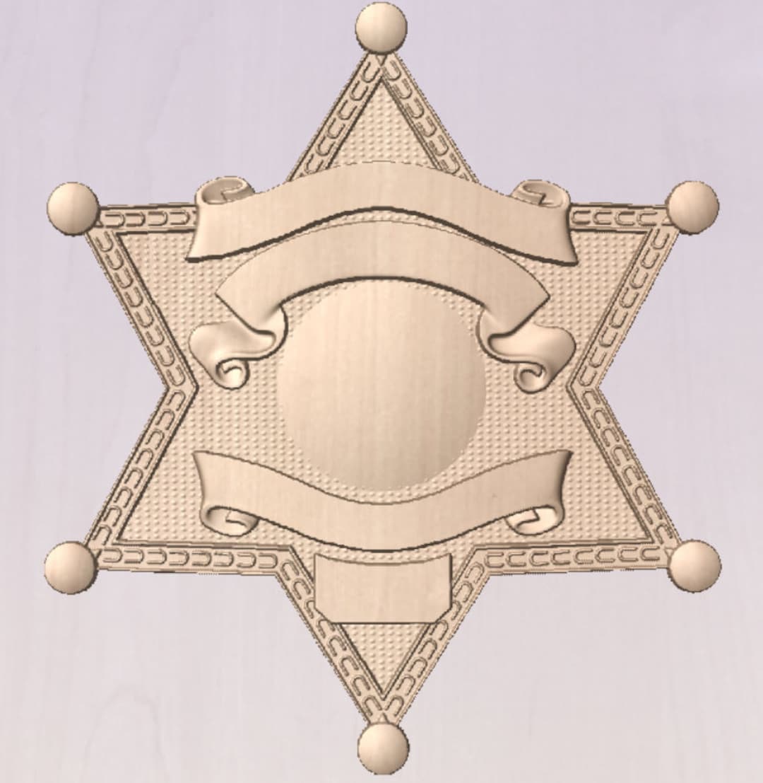 Sheriff Badge STL Download File-no Physical Item - Etsy