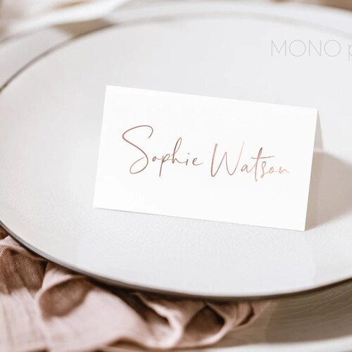 Custom Gold Foil Name Cards Wedding Escort Cards Seating - Etsy