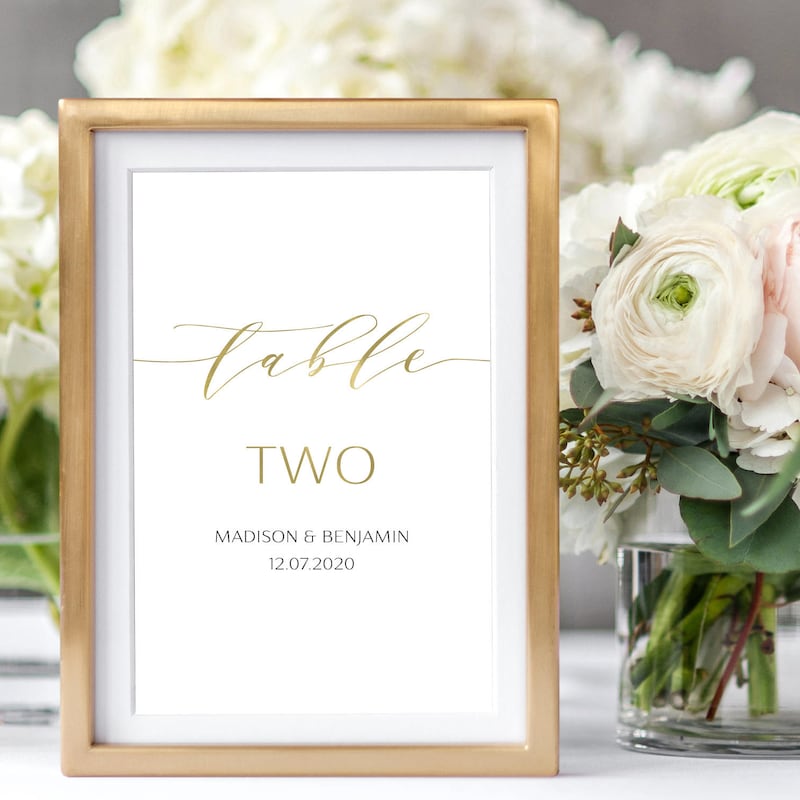 Table Number Frames - Etsy UK