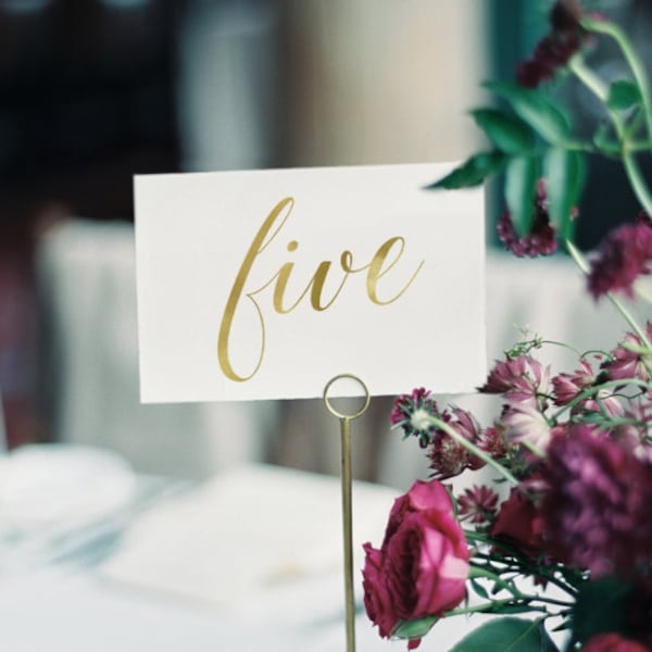 Gold Table Number - Etsy