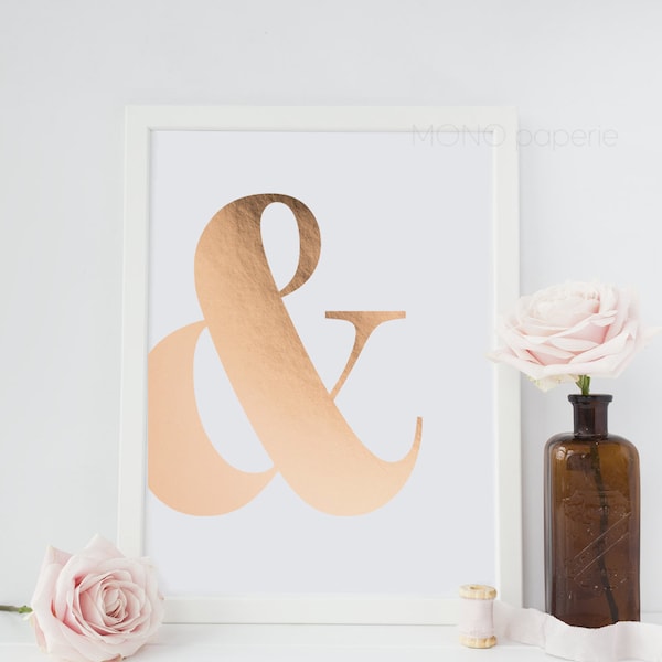 Gold Foil Ampersand - Etsy