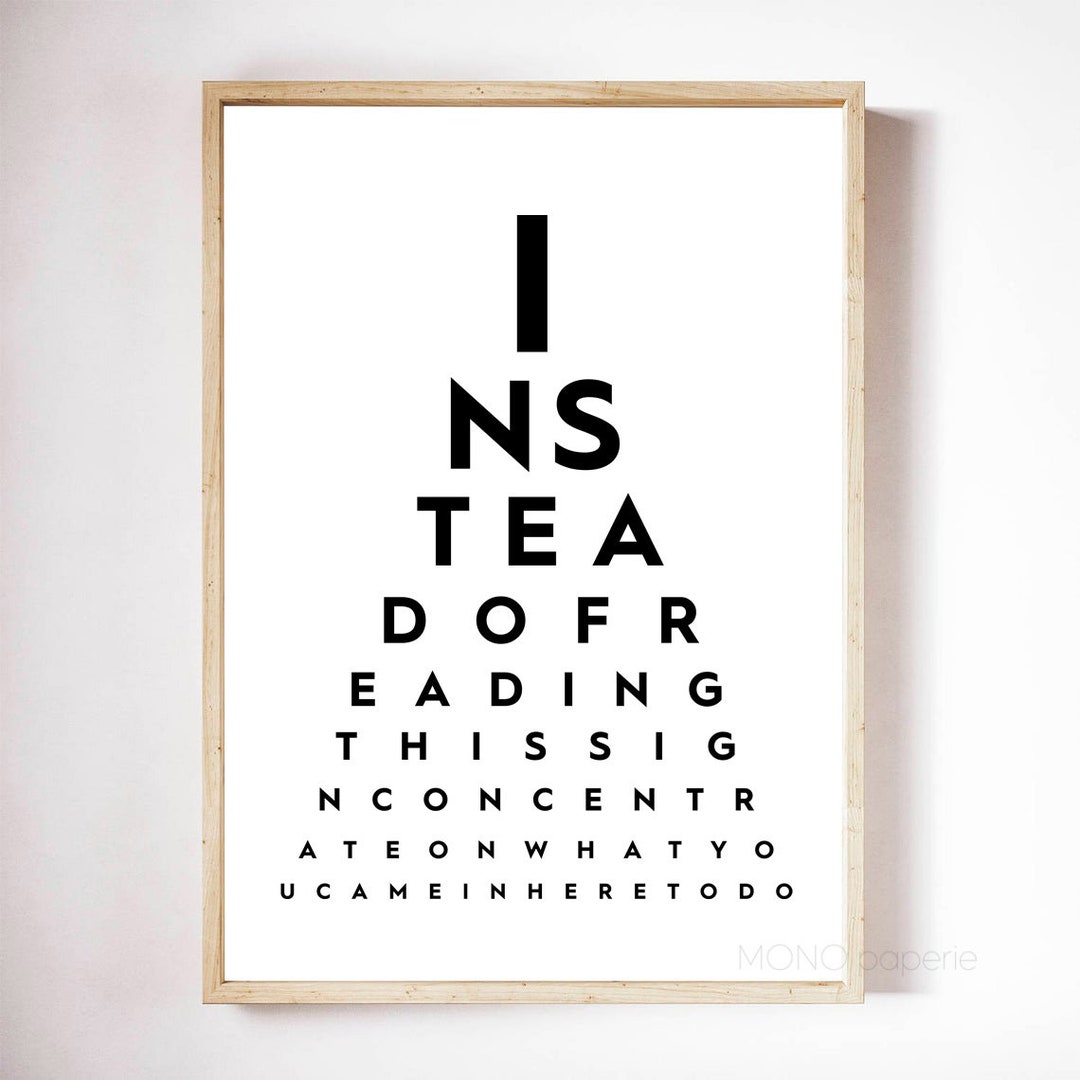 Fun Loo Poster – Eye Test Style Toilet Print for Quirky Bathroom Decor ...