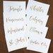 Custom Table Name Cards, Gold Foil Table Name, Gold Table Cards - Etsy