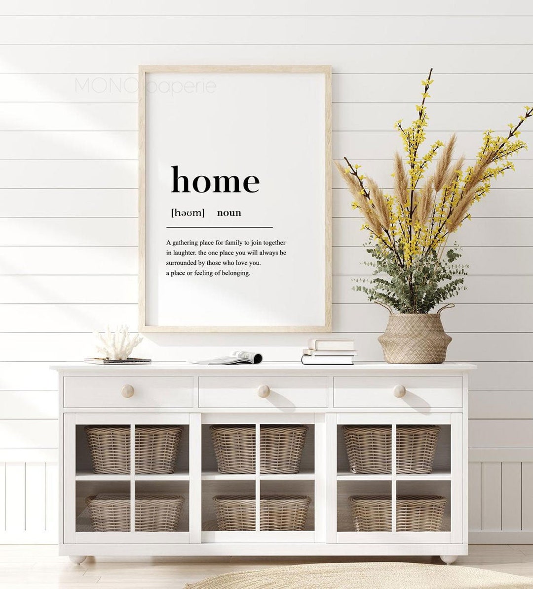 Home Definition Print, Contemporary Wall Art, Family Print, Definition ...