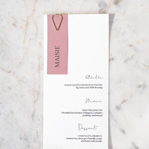 Menu Name Tag - Wedding Name Card - Place Card - Etsy UK