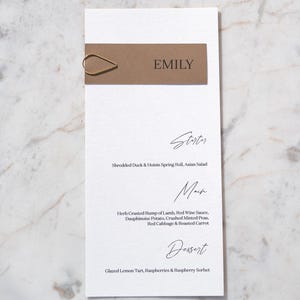 Menu Name Tag - Wedding Name Card - Place Card - Etsy UK