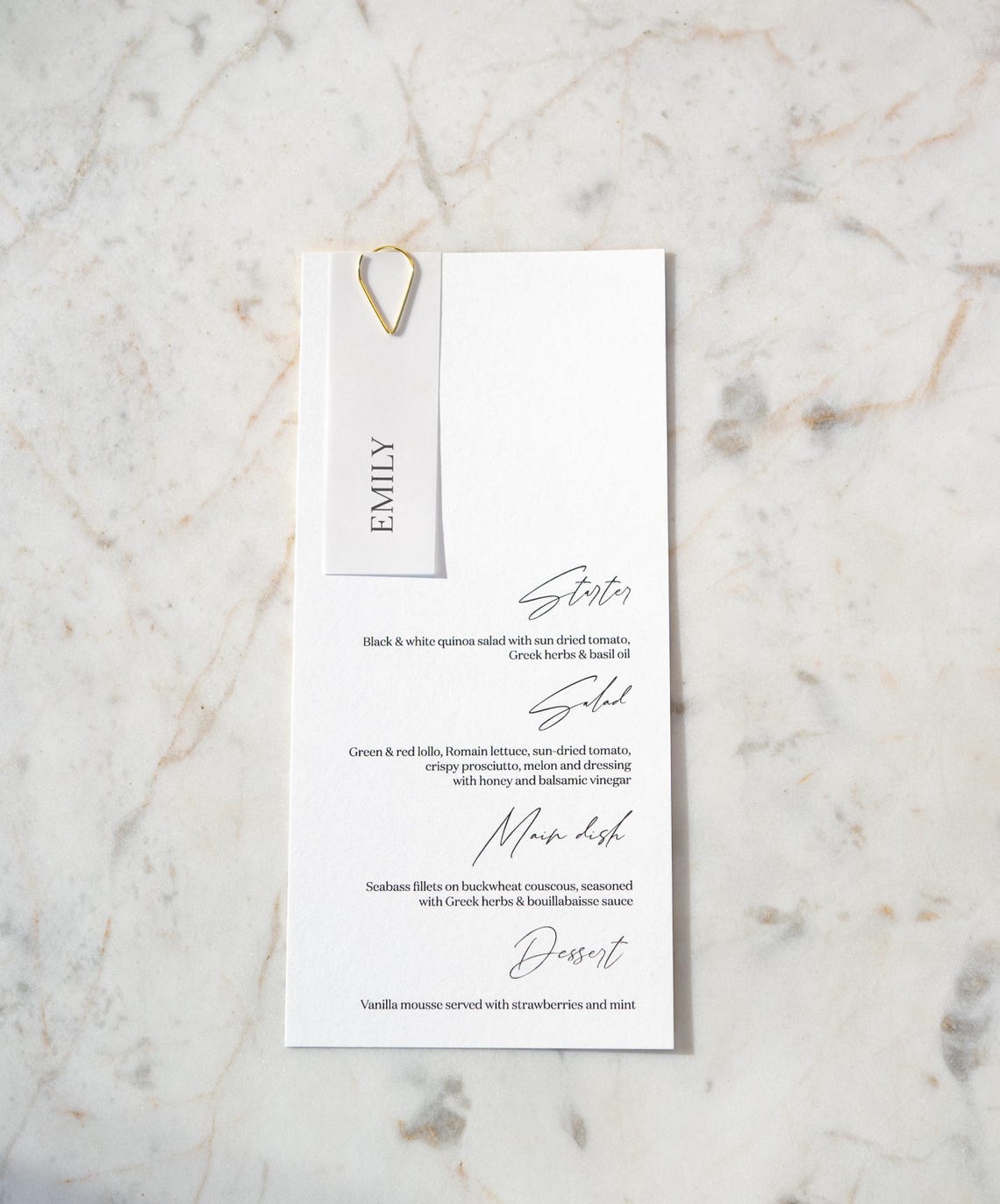 Menu Name Tag - Wedding Name Card - Place Card - Etsy UK