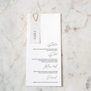 Menu Name Tag - Wedding Name Card - Place Card - Etsy
