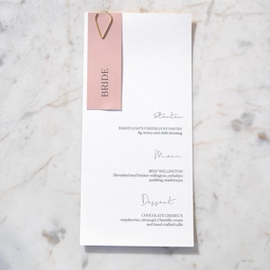 Menu Name Tag - Wedding Name Card - Place Card - Etsy