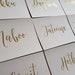 Custom Table Name Cards, Gold Foil Table Name, Gold Table Cards - Etsy