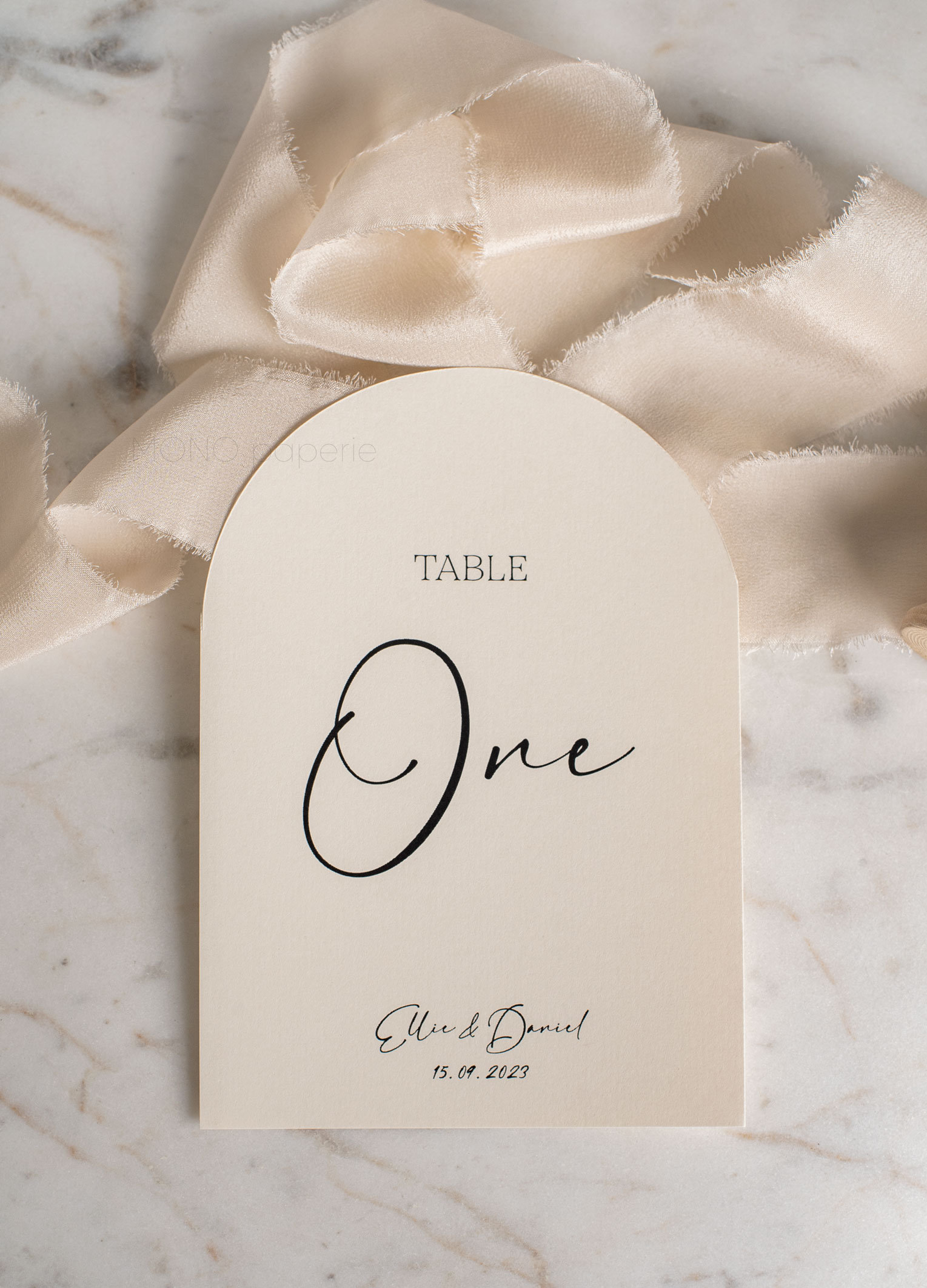 Arched Table Number Cards, Personalised Table Names, Modern Table ...