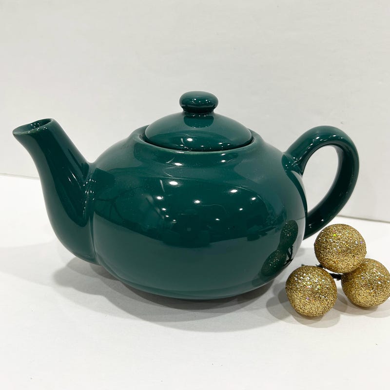 Green Teapot - Etsy