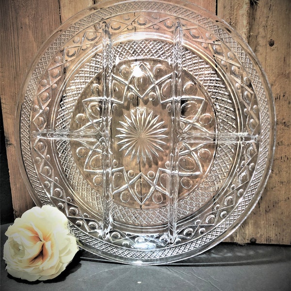 Crystal Relish Dish - Etsy