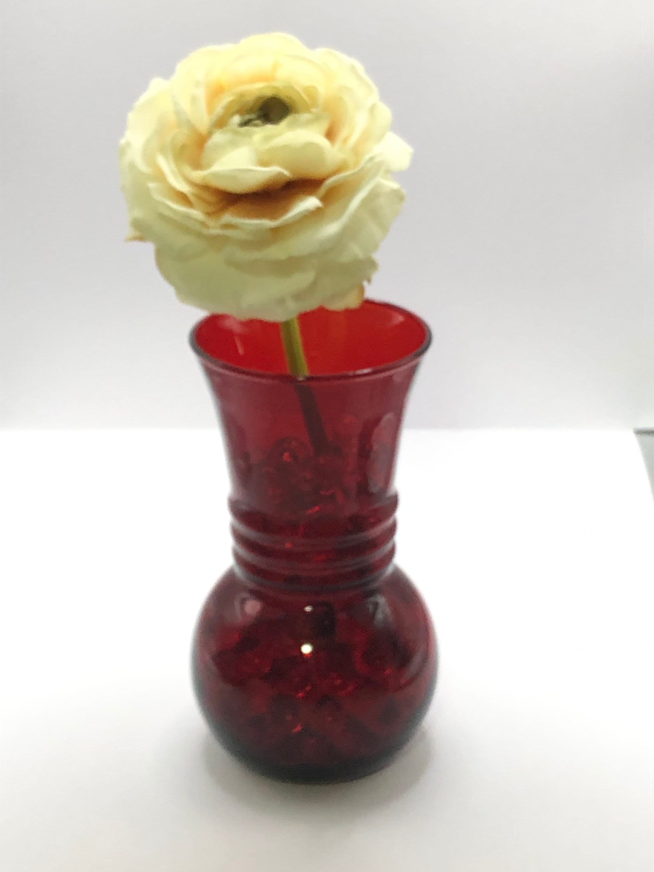 Indiana Glass Ruby Red Bud Vase Vases for Flowers Vase - Etsy