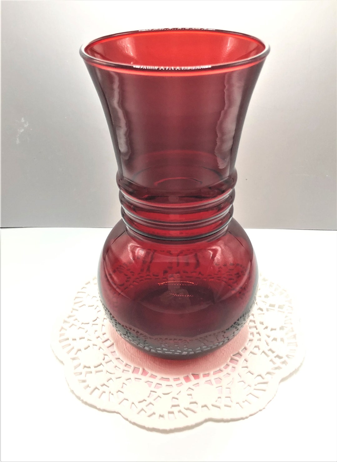 Indiana Glass Ruby Red Bud Vase Vases for Flowers Vase - Etsy