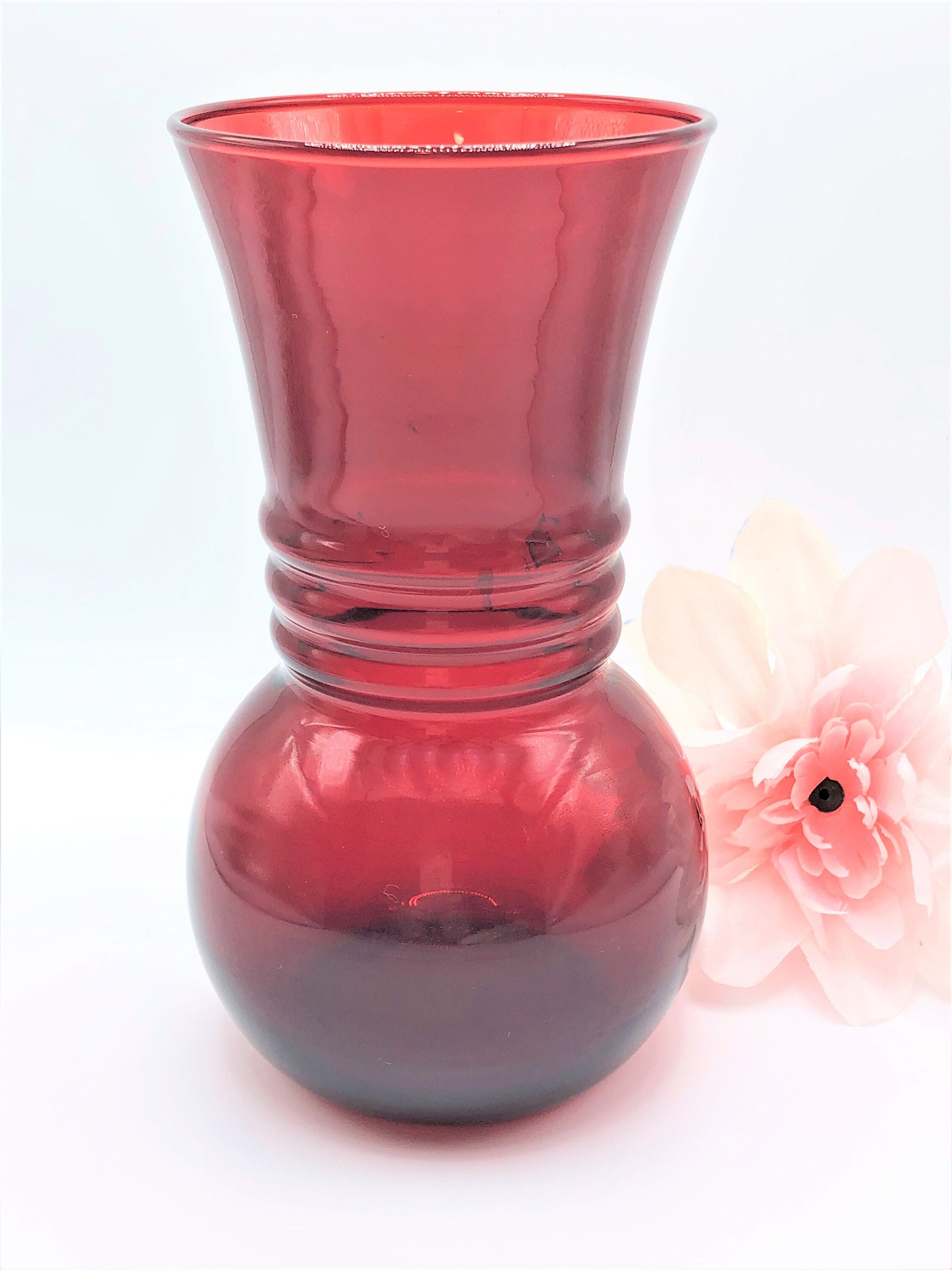 Indiana Glass Ruby Red Bud Vase Vases for Flowers Vase - Etsy