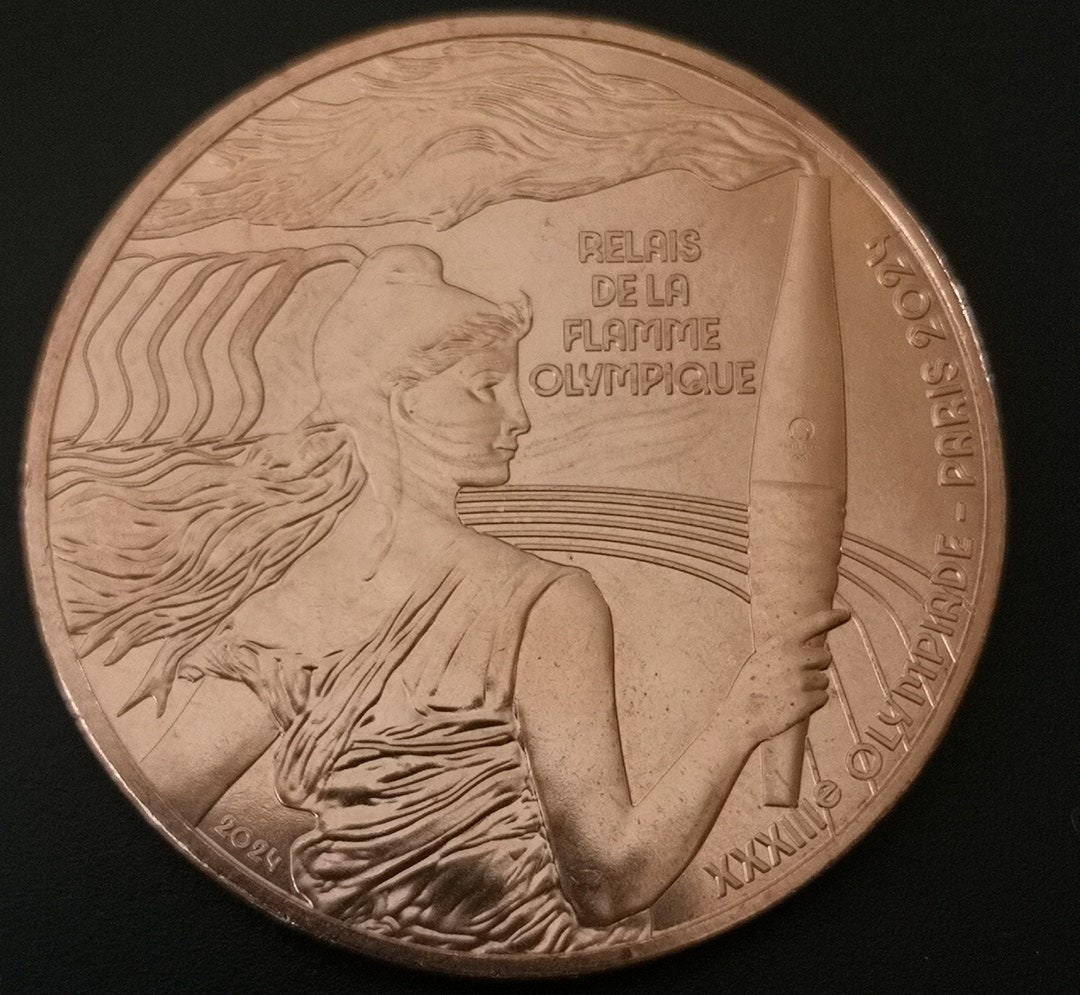 Paris 2024 Olympic Games 0.25 Euro Coin Torch Relay - Etsy