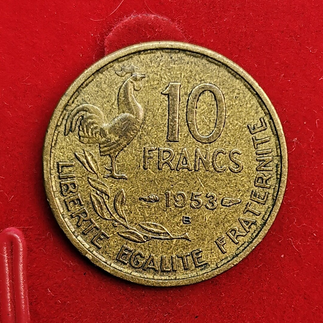 French Coinage 1953 B 10 Guiraud Francs - Etsy