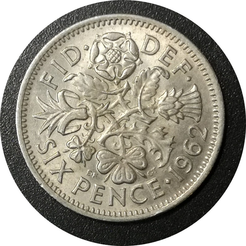 United Kingdom Coin 1962 6 Pence Elizabeth II 1st Effigy - Etsy
