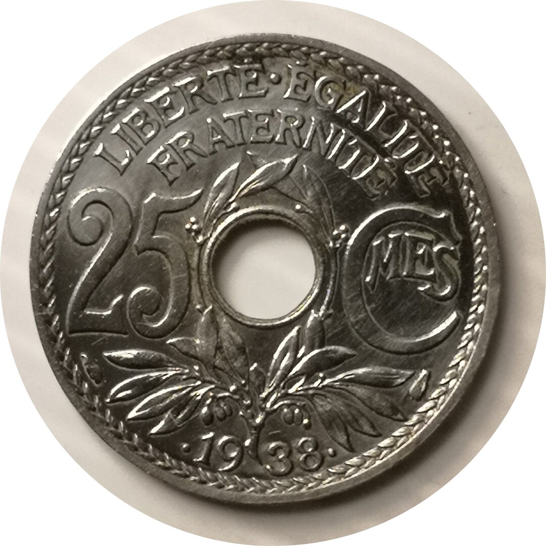 Coin France 1938 25 Centimes Lindauer Maillechort - Etsy