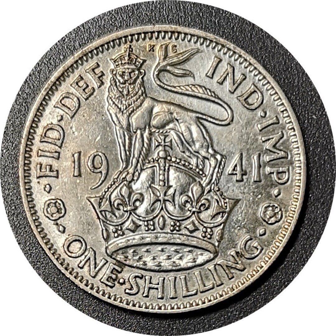 United Kingdom Coin 1941 1 Shilling George VI Crest of England, With ...