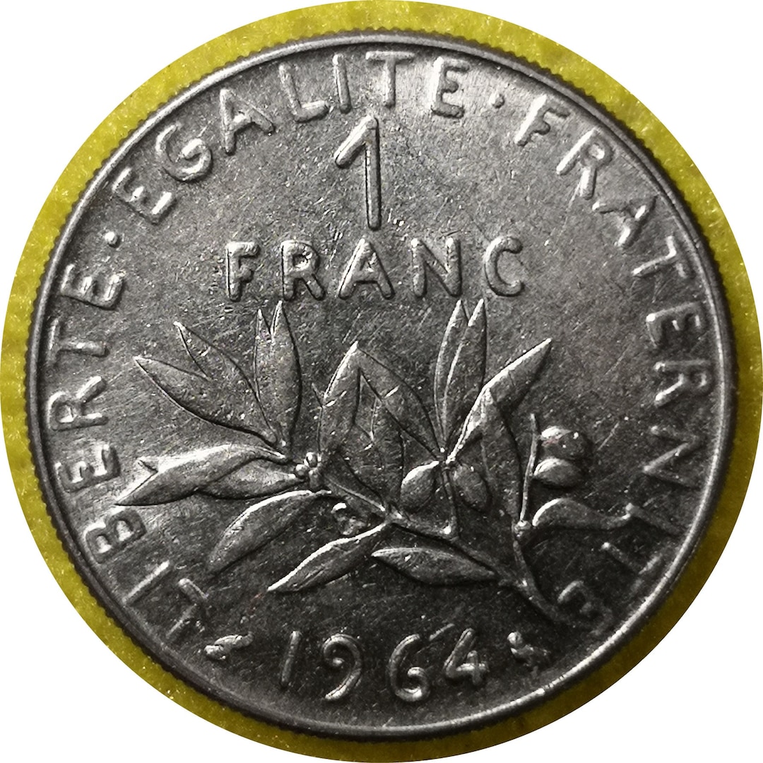 Coin France 1964 1 Franc Semeuse O.roty Ribbed Edge - Etsy