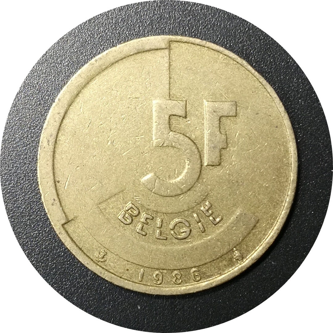 Belgium Coin 1986 5 Francs Baudouin I in Dutch - Etsy