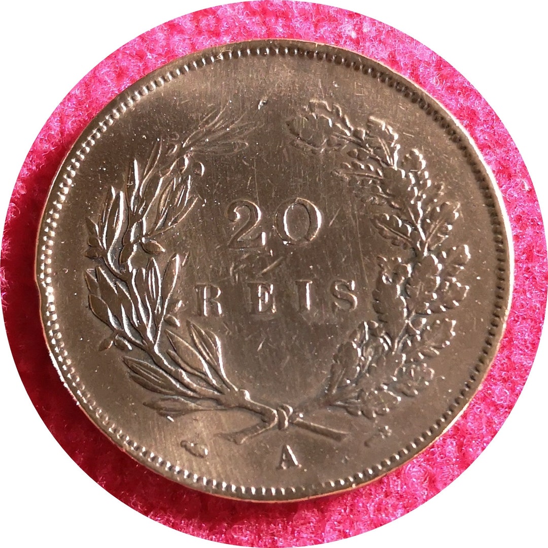 Portugal Coin 1891 20 Réis Charles I - Etsy
