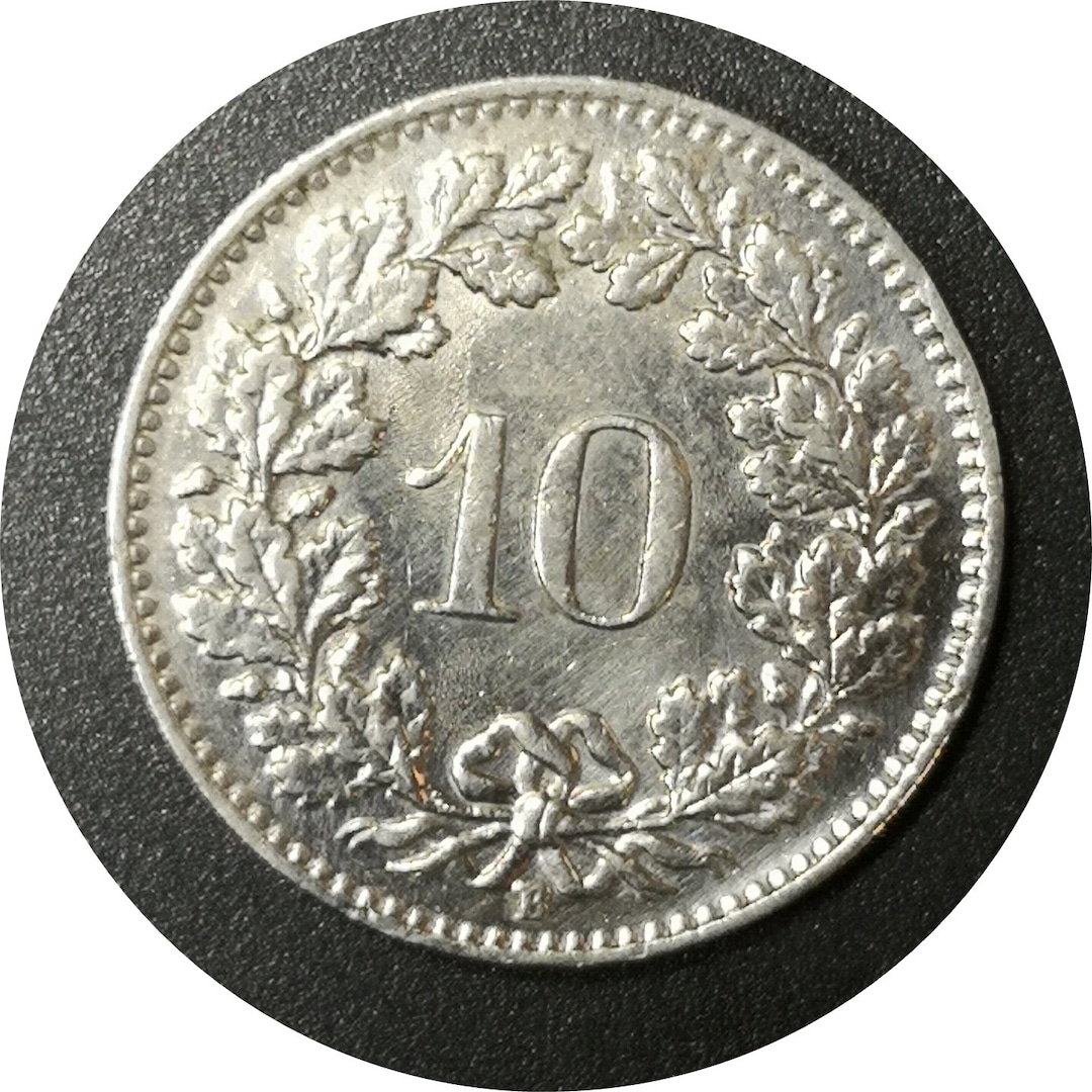 Swiss Coin 1955 10 Centimes Head of Libertas - Etsy