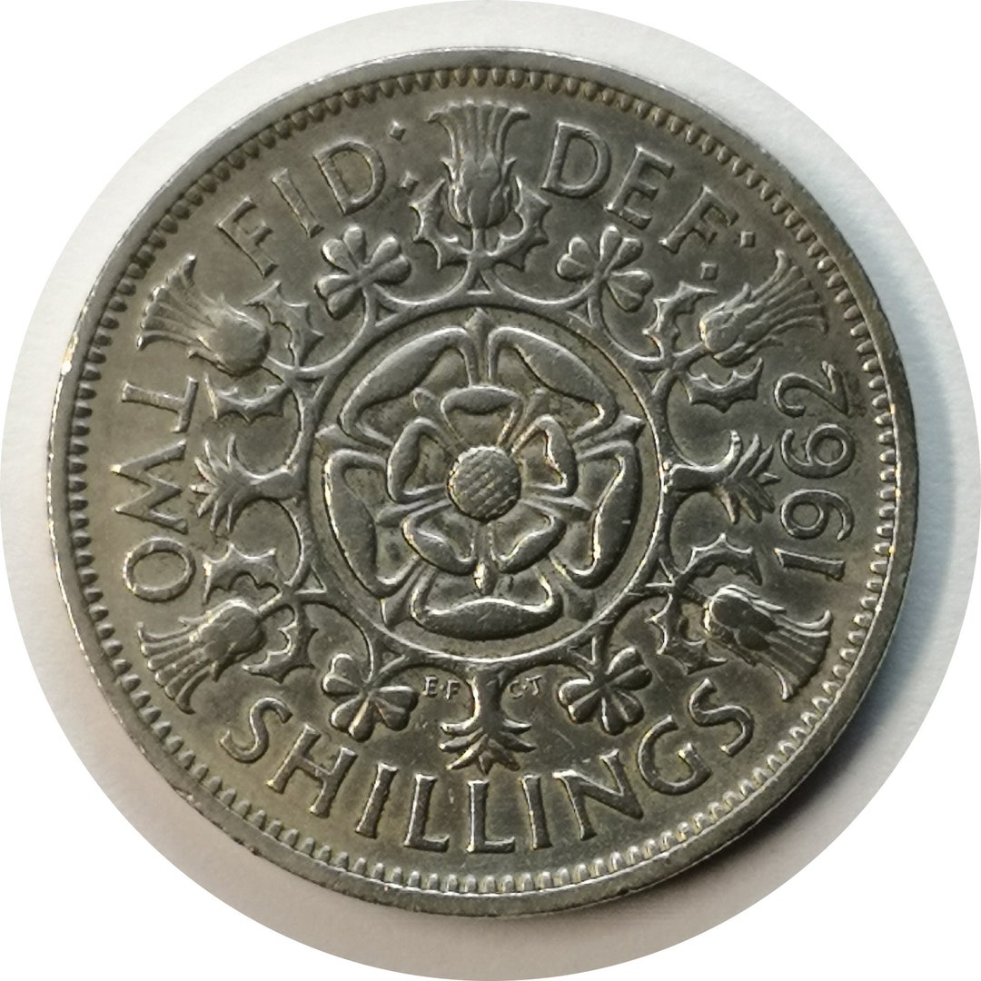 United Kingdom Coin 1962 2 Shillings Elizabeth II 1st Effigy - Etsy
