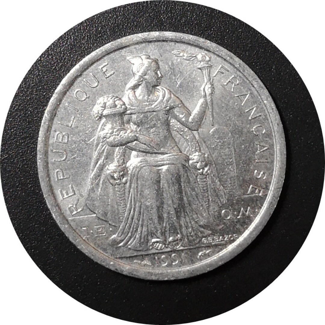 French Polynesia Currency 1991 1 Franc IEOM - Etsy