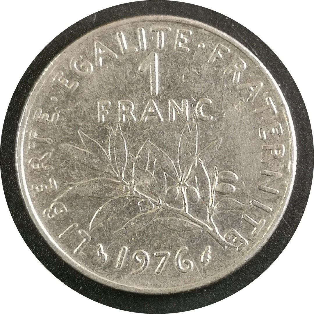 Coin France 1976 1 Franc Semeuse O.roty Ribbed Edge - Etsy