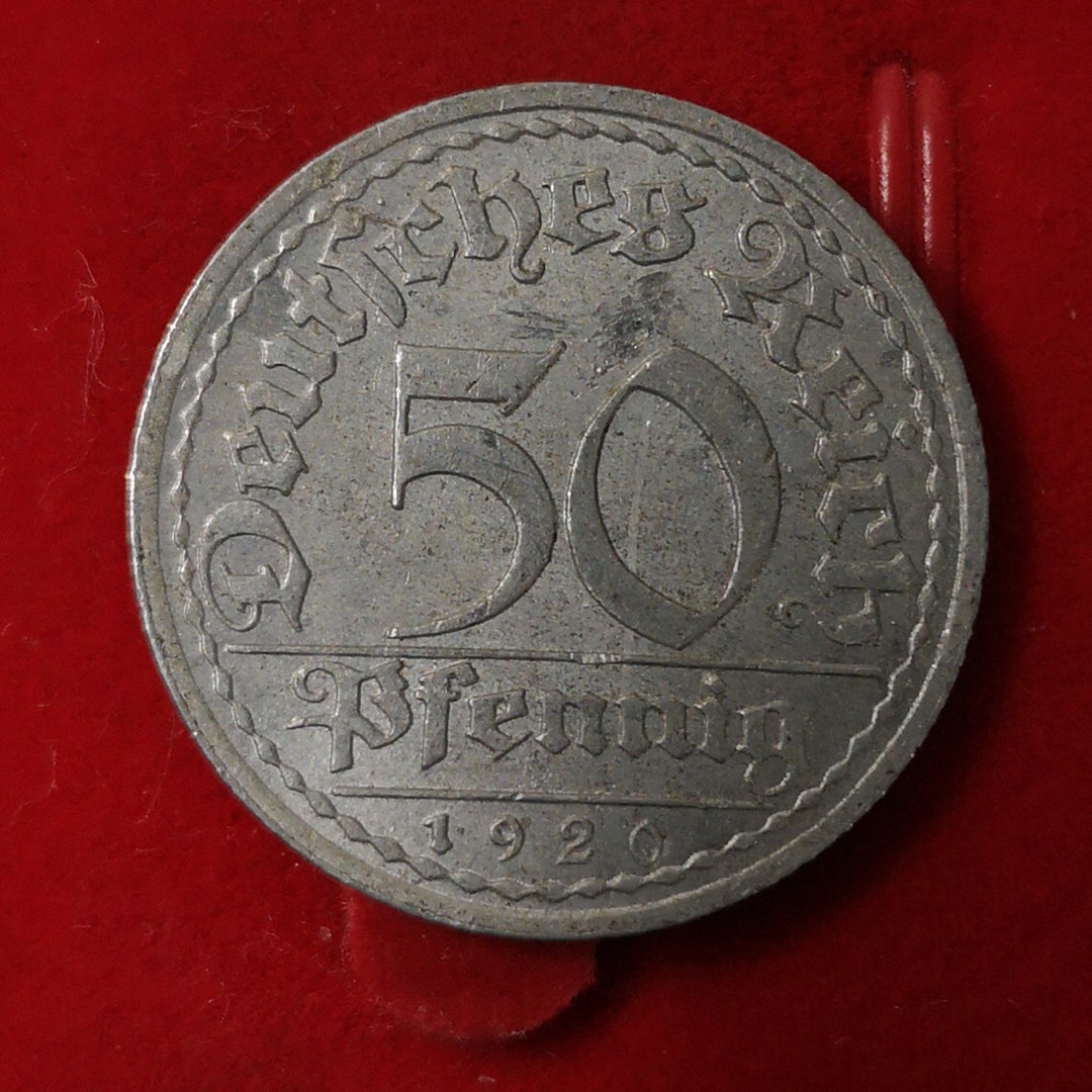 Coin Germany Weimar 1920 a 50 Pfennig 1920 - Etsy