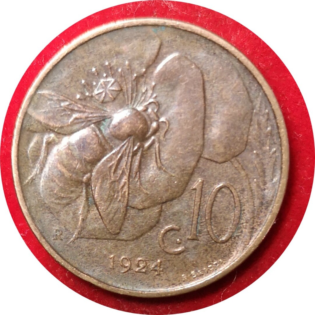 Coin Italy 1924 10 Centesimi Victor-emmanuel III - Etsy