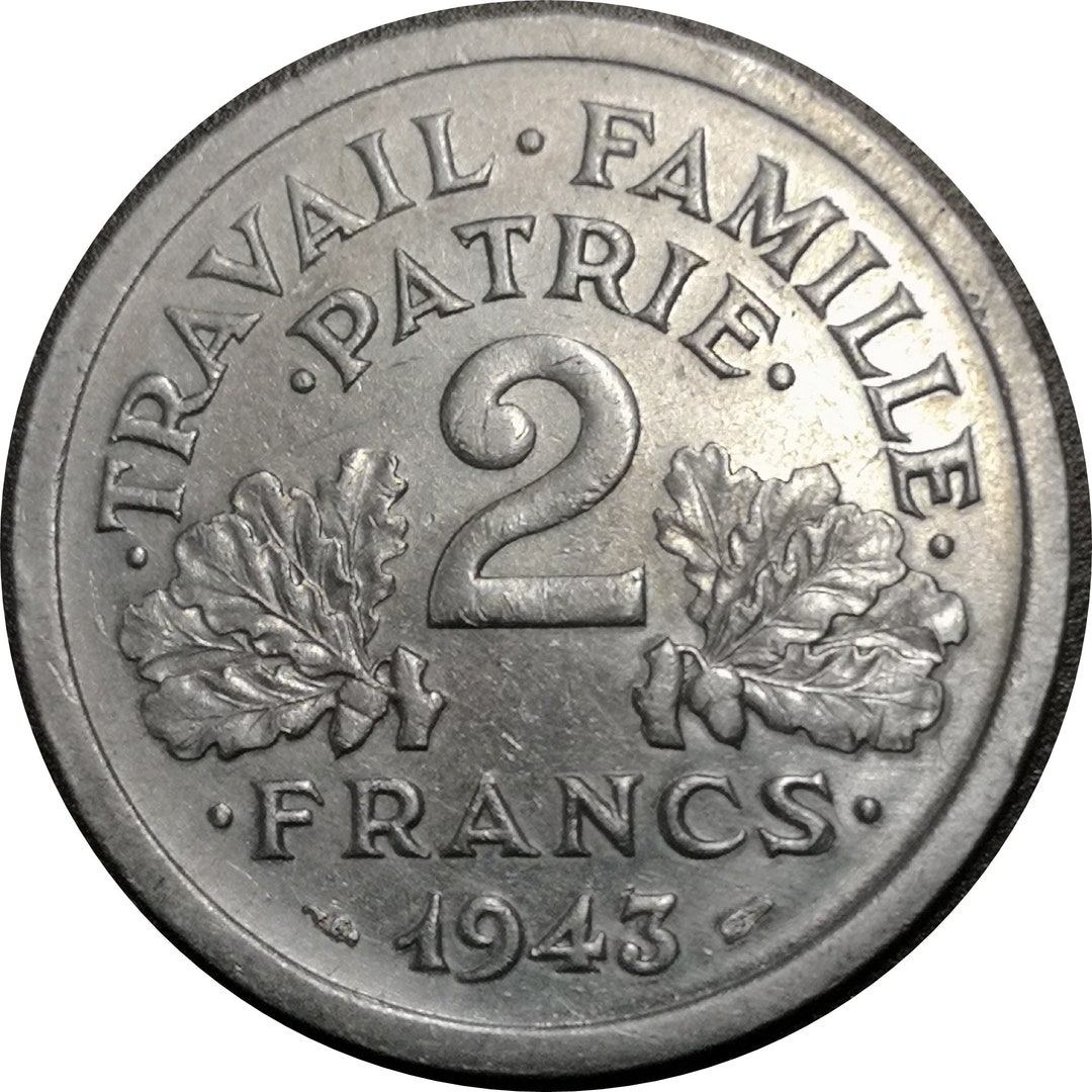 Monnaie France 1943 2 Francs Francisque - Etsy