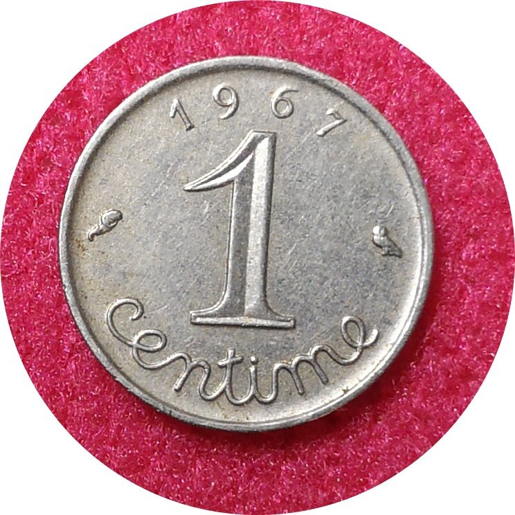 Coin France 1967 1 Centimes Epi - Etsy