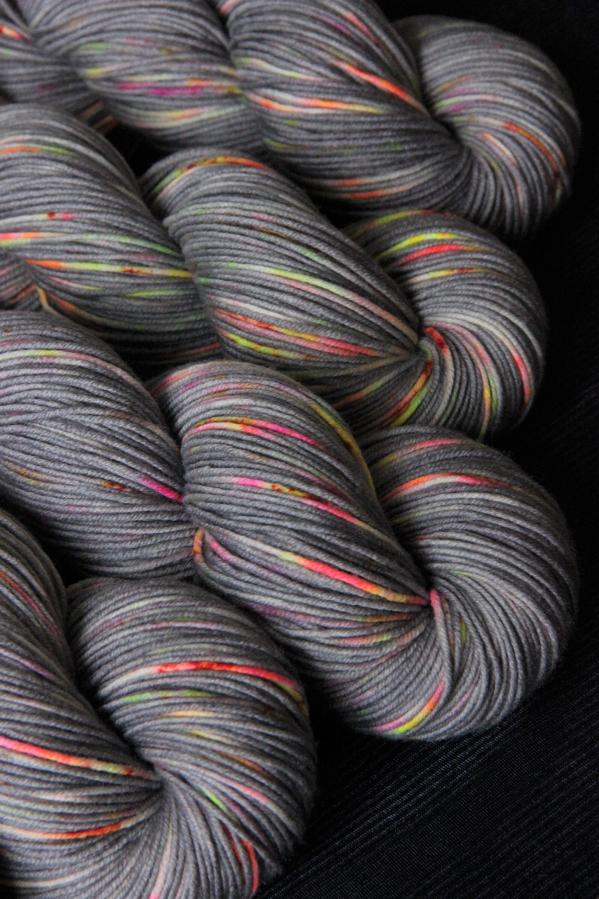 Hand dyed Neon yarn sport weight merino yarn Speckled | Etsy