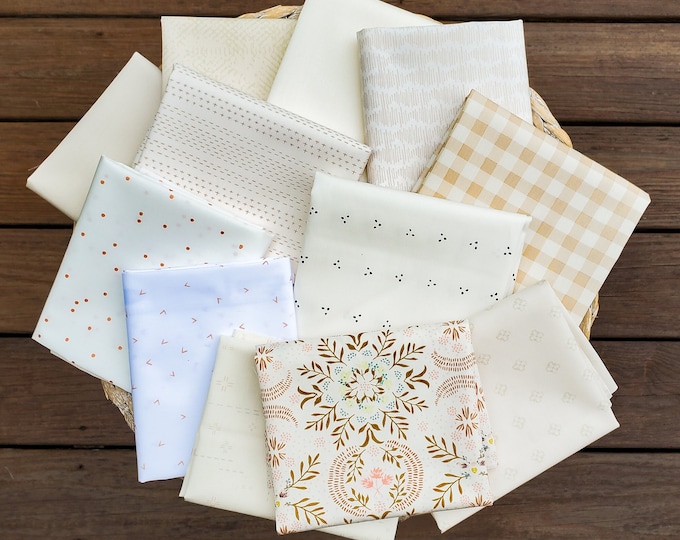 Curated Low Volume Crème Fresh Fat Quarter/half Yard Bundle /fabric by ...