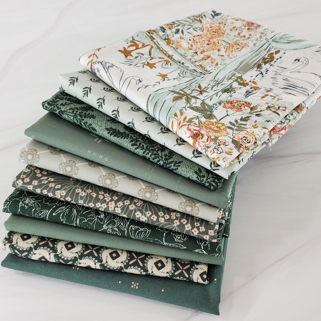 Evergreen Mist Fat Quarter or Half Yard Soft Green Color Story Quilt ...