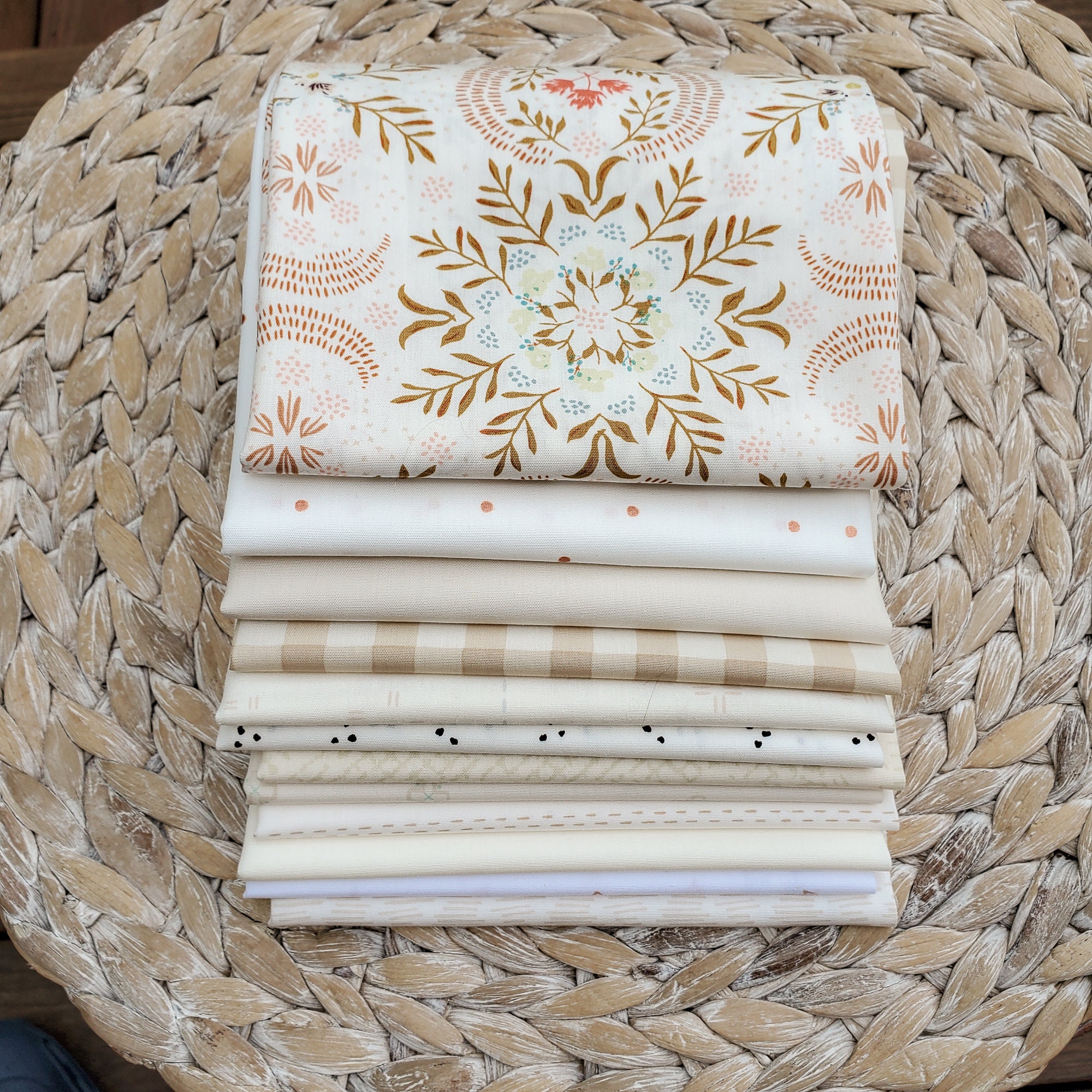 Curated Low Volume Crème Fresh Fat Quarter/half Yard Bundle - Etsy