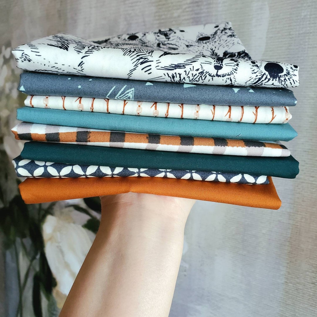 Fat Quarter Bundle 8 Piece Woodland Friends Curated Art Gallery Bundle ...